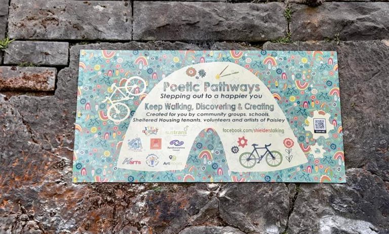 Poetic Pathways – The Big Art Mural on the Cycle Path - Mill Renfrewshire